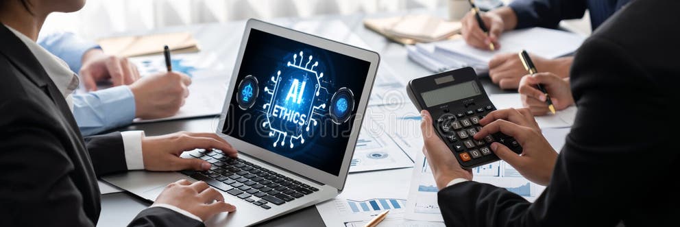 AI Ethics Responsibility Standard Law and Rules on Computer Screen ...