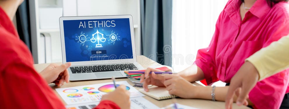 AI Ethics Responsibility Standard Law and Rules on Computer Screen ...