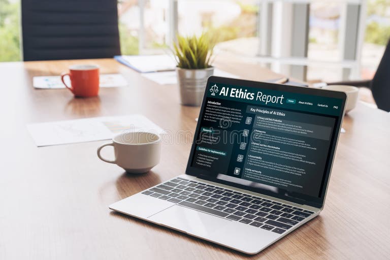 AI Ethics Responsibility Standard Law and Rules on Computer Screen ...