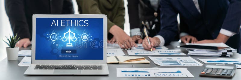 AI Ethics Responsibility Standard Law and Rules on Computer Screen ...