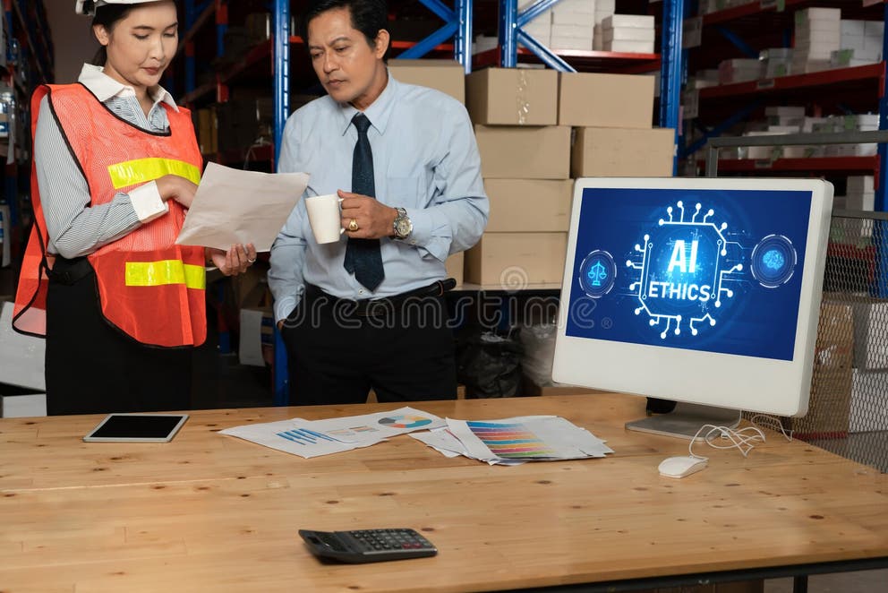 AI Ethics Responsibility Standard Law and Rules on Computer Screen ...