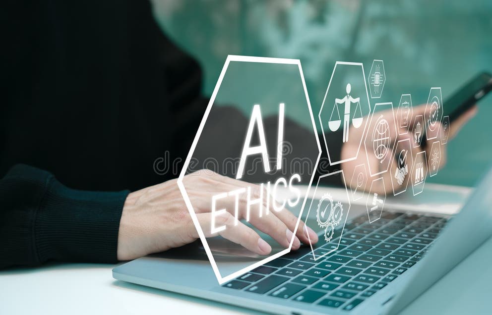AI Ethics and Responsibility in Technology Concept. AI Ethics and Responsible Artificial ...