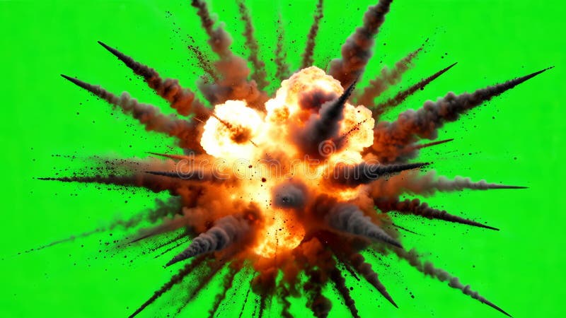 AI Explosive Blast with Fiery Explosion Stock Footage - Video of ...