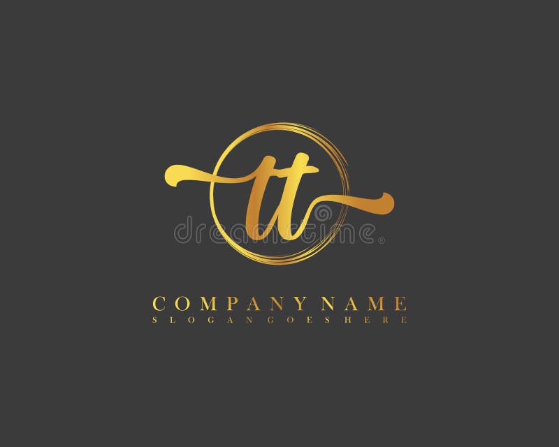TT Initial Handwriting Logo Design Stock Vector - Illustration of ...