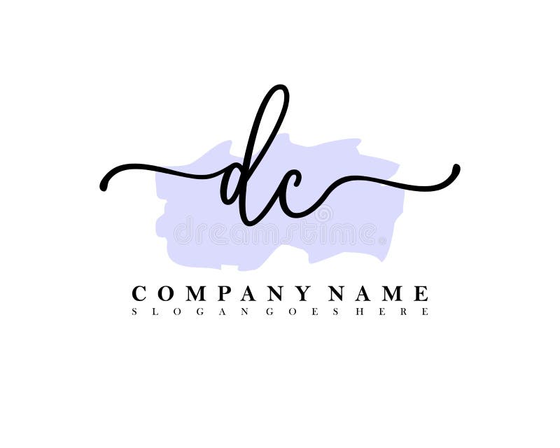 DC Initial Handwriting Logo Template Stock Vector - Illustration of ...