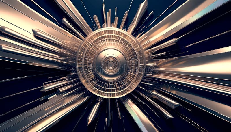 AI Eye Abstract Metallic Technology Illustration Header, AI Generated ...