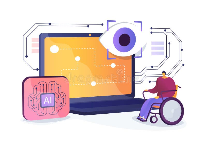 AI Eye-Tracking for Accessibility Abstract Concept Vector Illustration ...