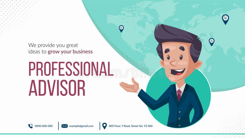 Professional Advisor Landscape Banner Design Stock Vector ...