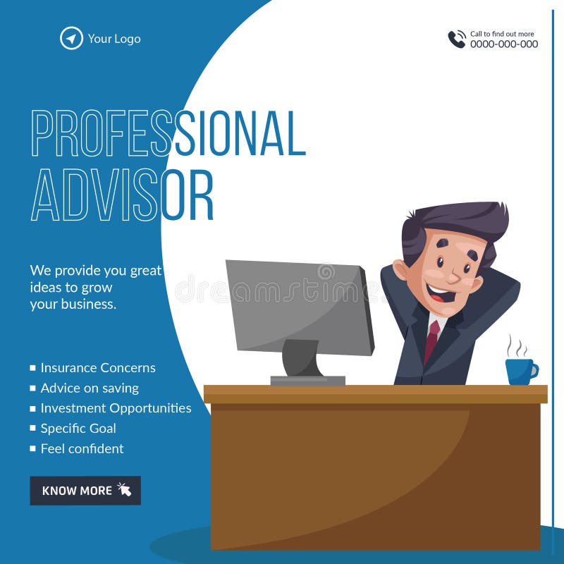 Banner Design of Professional Advisor Template Stock Vector ...