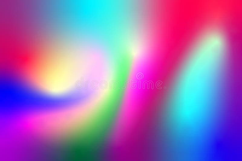 Psychedelic Holographic Background. Magic Rainbow Space. Blurry ...