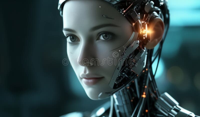 AI Female Robot Technology, Advanced Robot Stock Image - Image of ...