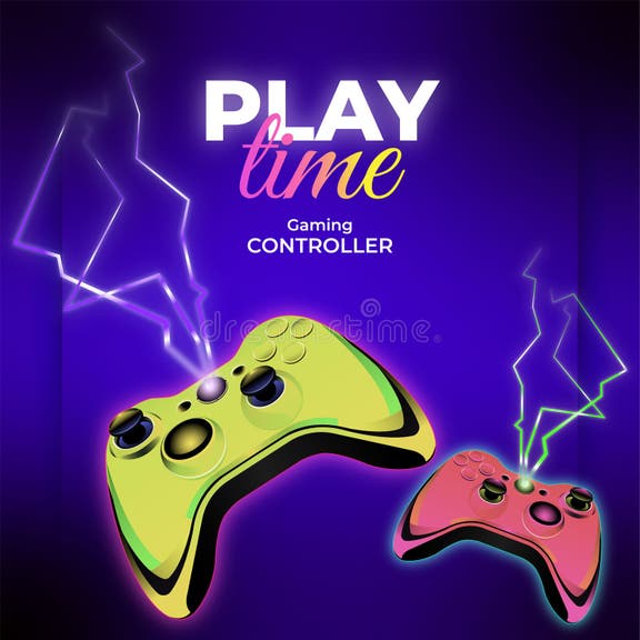 Banner Design of Play Time Gaming Controller Stock Vector ...