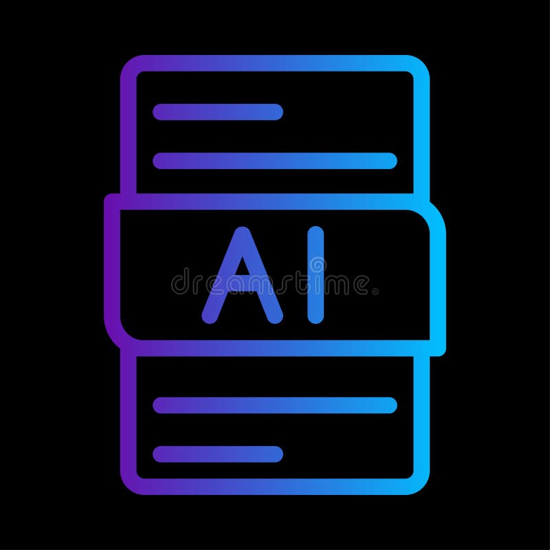 Ai File Format Document Gradient Icon. Editable File Type Icons Symbols ...