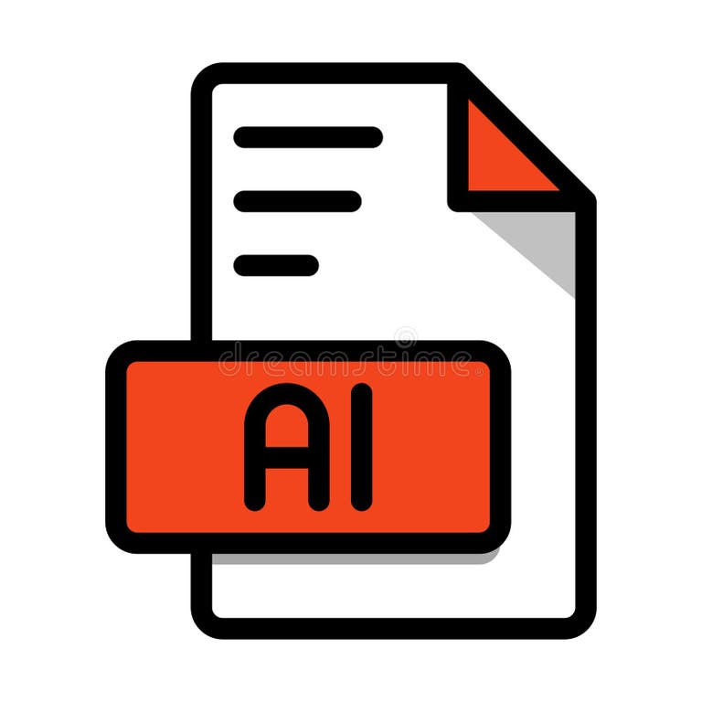 AI File Format Icon. Type File Extension Symbol Stock Vector ...