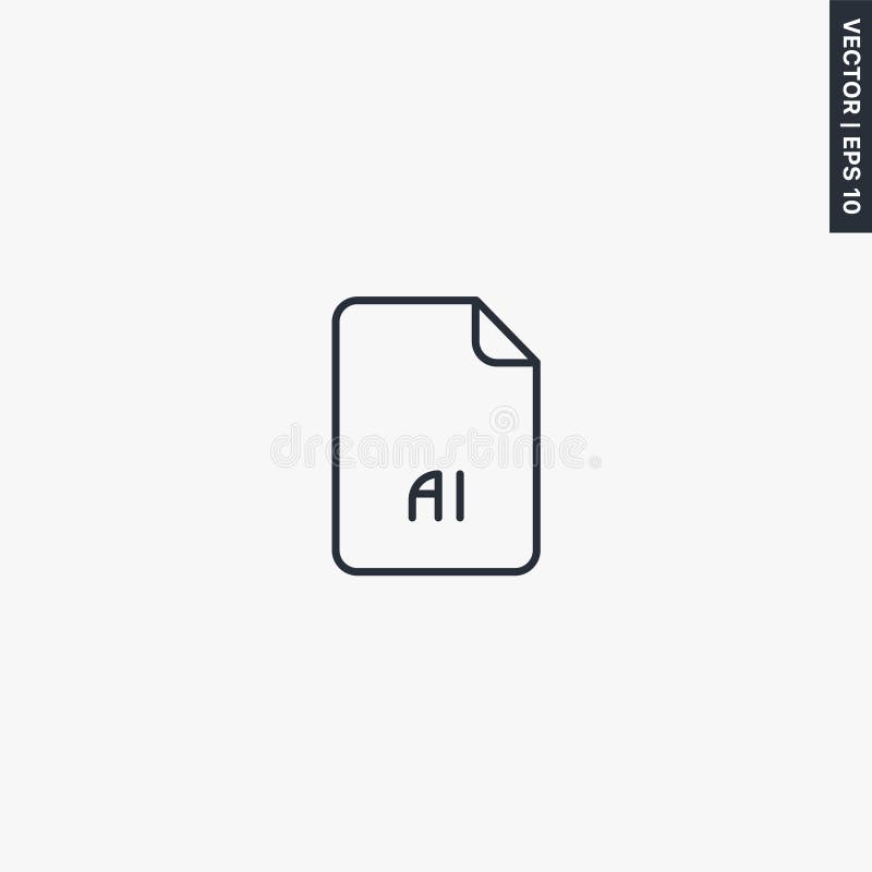 AI File Format , Linear Style Sign for Mobile Concept and Web Design ...