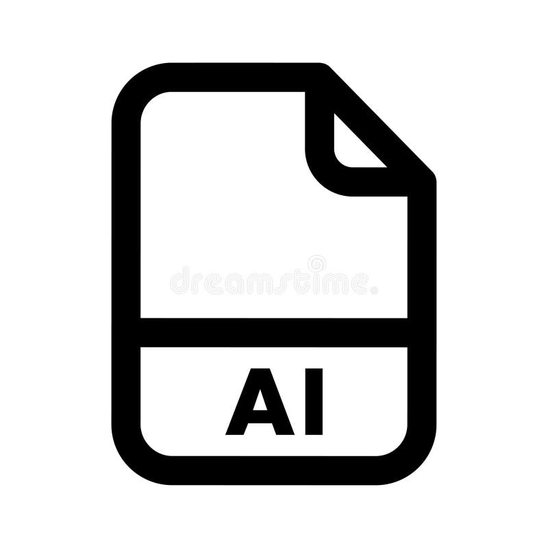 AI File icon stock vector. Illustration of extension - 355898624