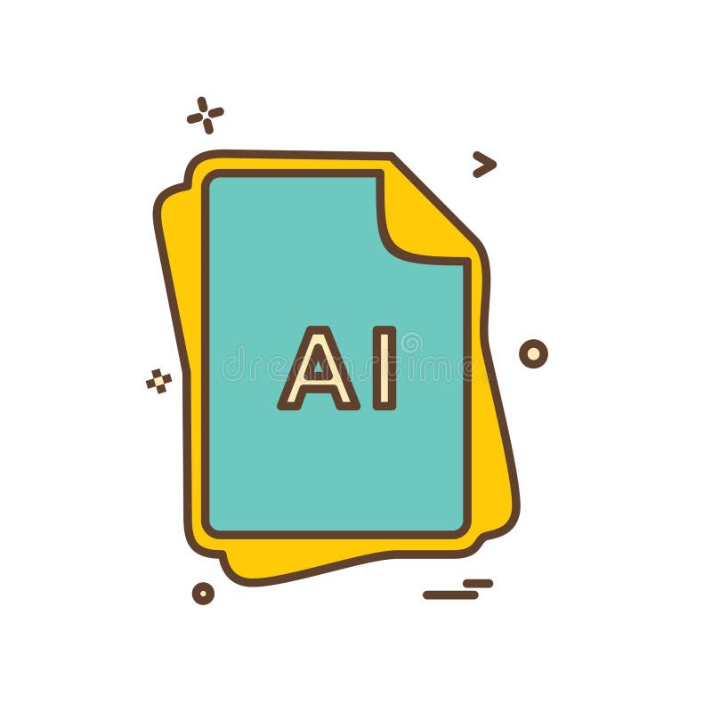 AI File Type Icon Design Vector Stock Vector - Illustration of concept ...