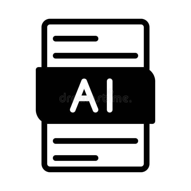 Ai File Type Icon. Files Document Graphic Design. with Outline Style ...