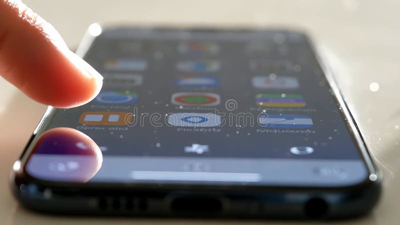 Finger Tapping Smart Thermostat in Slow Motion Stock Video - Video of ...