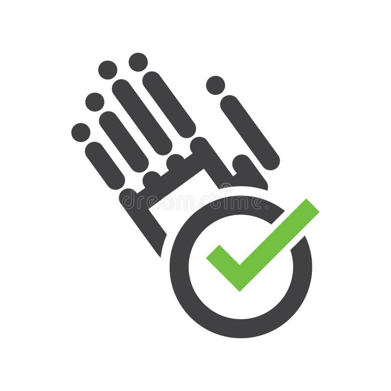 AI Fingerprint Approved Icon â€ Digital Security and Verification ...
