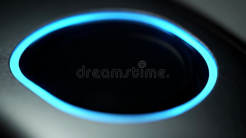 AI Fingerprint Scanner with Blue LED Glow Stock Footage - Video of ...