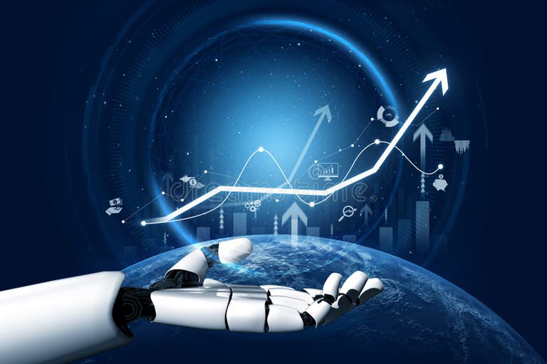 AI Forecasting for Business Growth in 2025 Economy Vouch Stock Image - Image of human ...