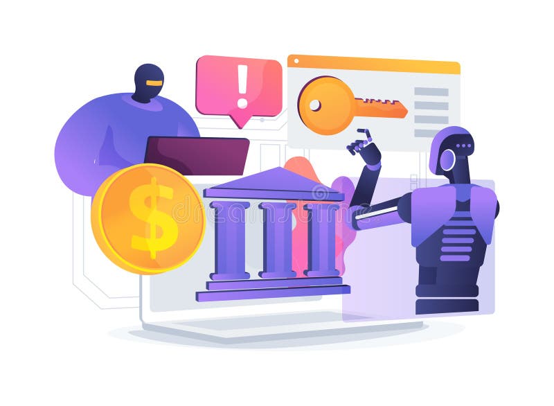 AI Fraud Detection in Banking Abstract Concept Vector Illustration ...