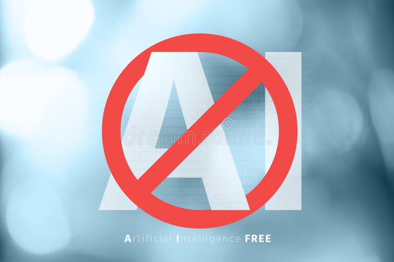 AI Free Content. Symbol of a Product Created without the Use of ...