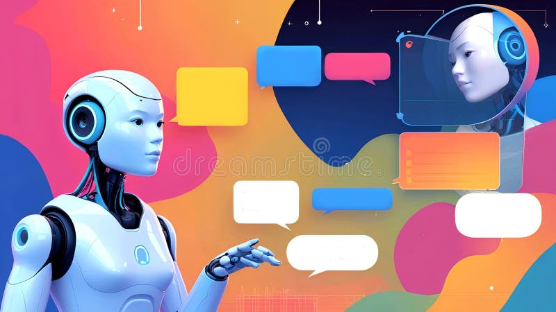 AI: the Future of Conversation Stock Illustration - Illustration of ...