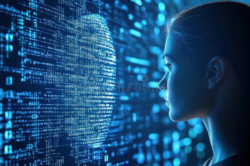 AI Future: Human-Machine Interaction in the Digital Age Stock ...