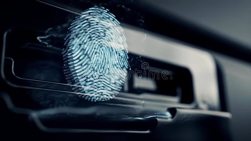 AI Futuristic Biometric Security with Fingerprint Scanner Stock Video ...