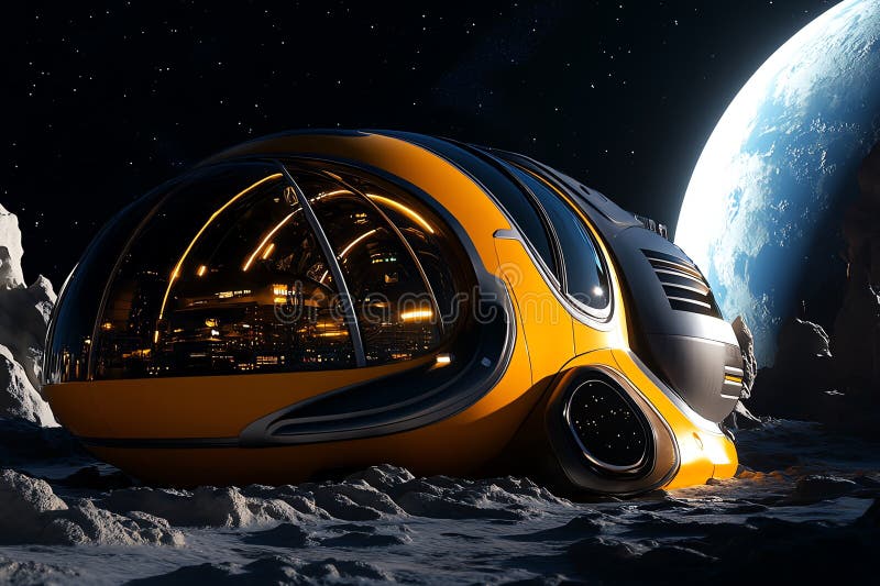 An Alien Species Building a Colony on a Moon Orbiting a Distant Planet ...