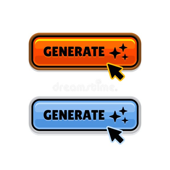 AI Generate Button Set on White Background. Vector Stock Vector ...