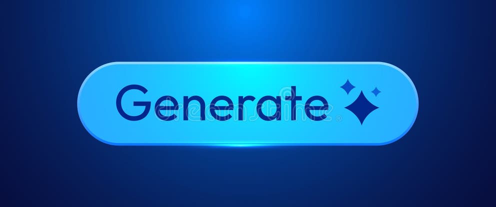 AI Generate Button. User Interface. Artificial Intelligence Stock Vector - Illustration of ...