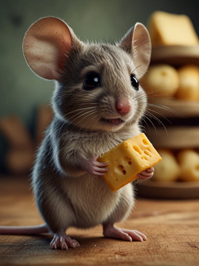 Cartoon Mouse Eating Cheese Stock Illustrations – 936 Cartoon Mouse ...