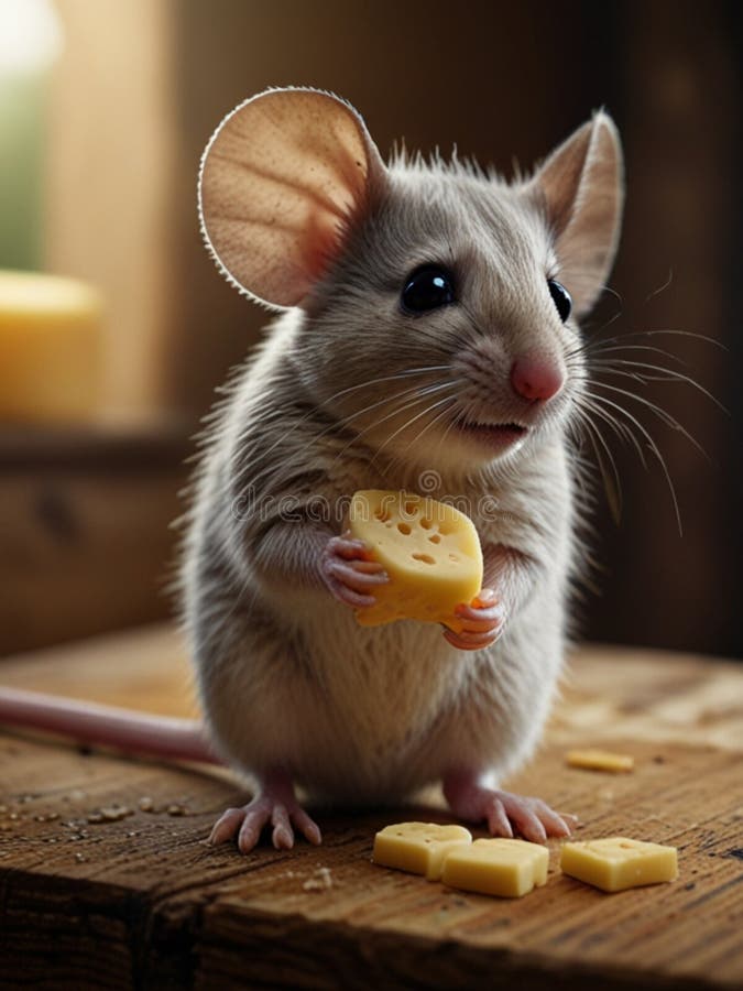 Cartoon Mouse Eating Cheese Stock Illustrations – 936 Cartoon Mouse ...