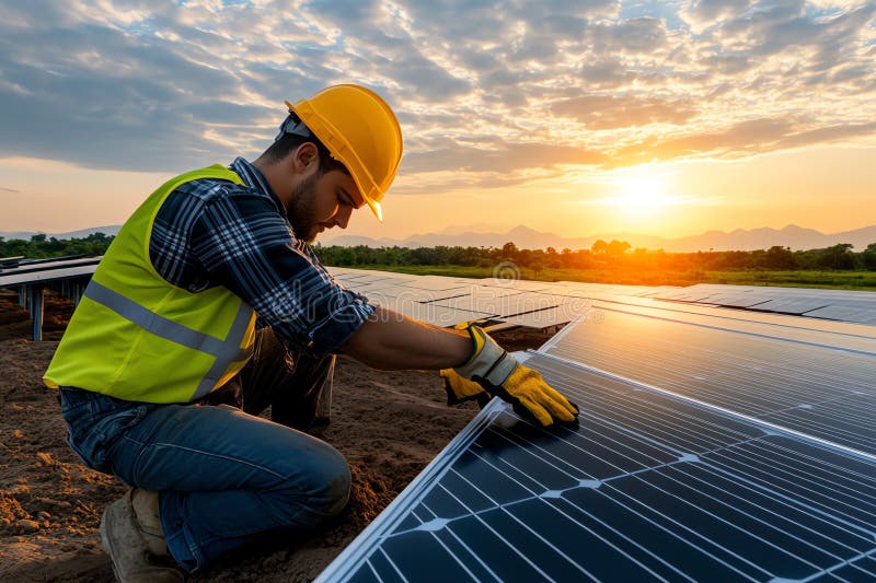 Clean Energy Project Development is Captured in a Realistic Photo of a ...