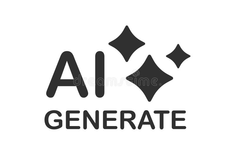 AI Generate Icon, Machine Learning Micropchip Symbol, ML Icon ...