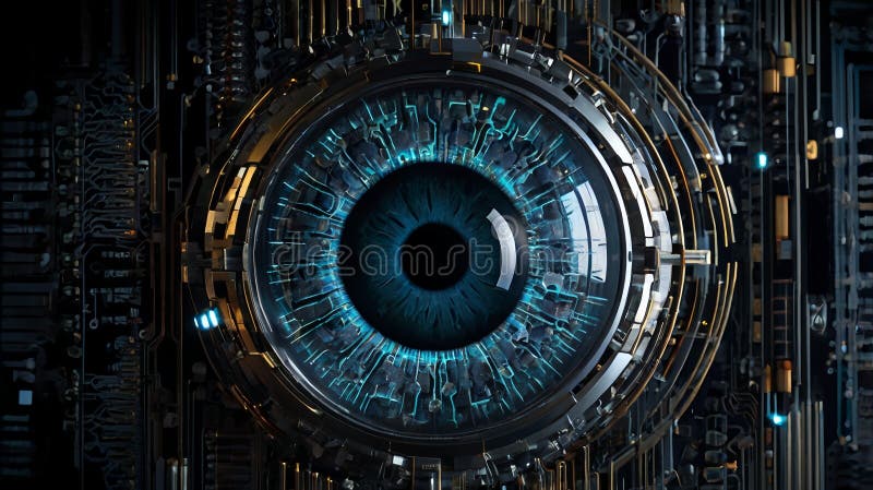 Advanced Artificial Intelligence Technology in the Eyes Stock ...