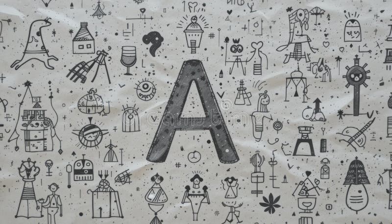 AI-Generated Abstract Art: Letter a Stock Illustration - Illustration ...