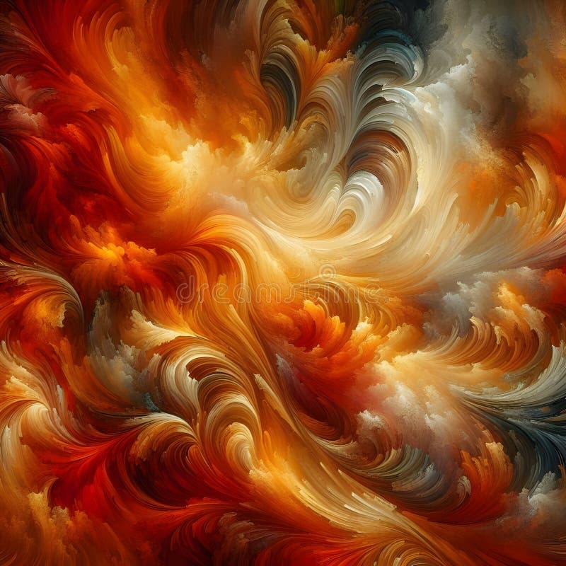 AI-generated Abstract Autumn Background with Warm Textures and Flowing ...