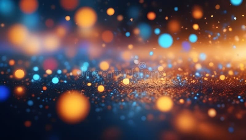 Abstract Background with Bokeh De-focused Lights and Rays of Light ...