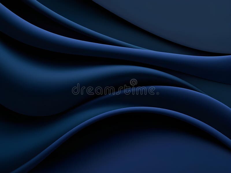 Abstract Dark Blue Flowing Curves Background. Stock Illustration ...