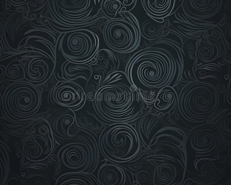 AI Generated Abstract Black Wall with Patterns Stock Illustration ...