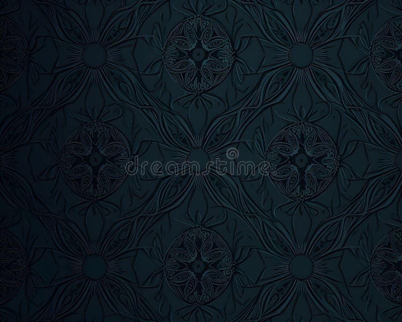 AI Generated Abstract Black Wall with Patterns Stock Illustration ...