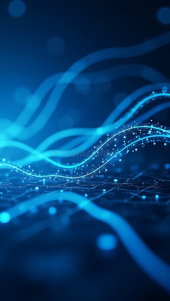 AI-Generated Abstract Blue Digital Wave Pattern for Technology ...