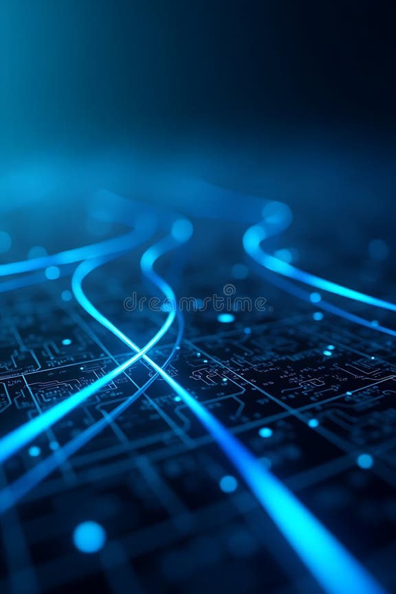 AI-Generated Abstract Blue Digital Wave Pattern for Technology ...