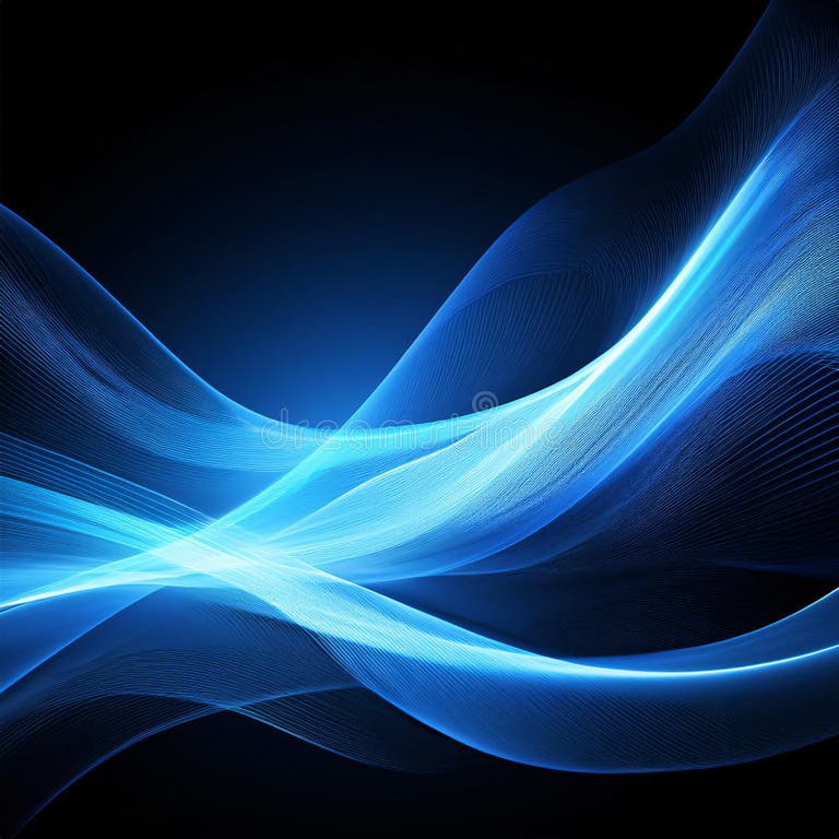 Abstract Blue Light Motion Waves, Gradient Background, for Documents ...