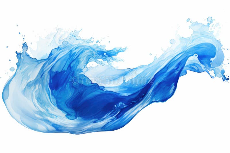 Ai Generated Abstract Blue Sea Background, Waves and Spilling Water ...