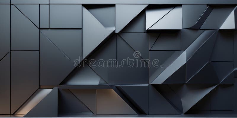 Abstract Dark Metallic Geometric Panel Design Stock Image - Image of ...